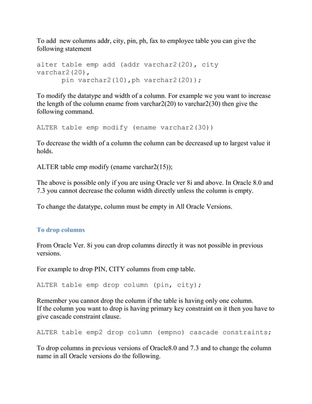 Data Definition Language (DDL) | PDF | Databases | Computer Software and Applications