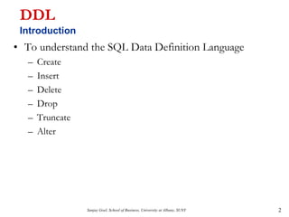 ddl.ppt | Databases | Computer Software and Applications