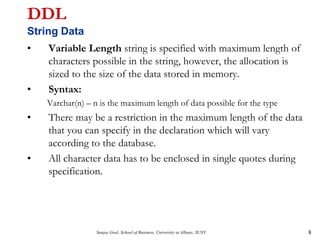 ddl.ppt | Databases | Computer Software and Applications