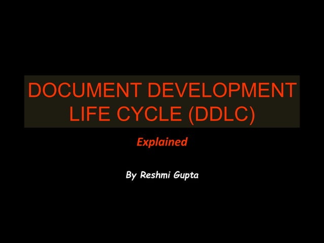 Document Development Life Cycle (DDLC) | PPTX | Desktop Publishing ...