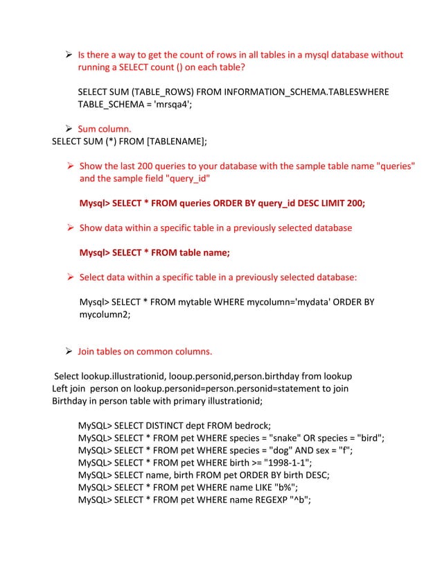 Ddl commands | DOCX | Databases | Computer Software and Applications