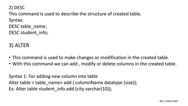 SQL: Data Definition Language commands.pptx