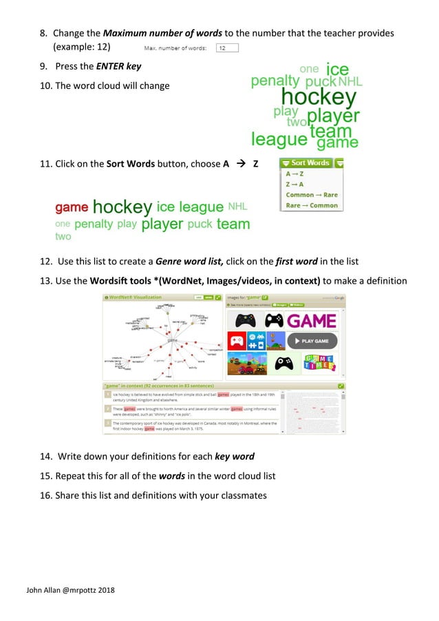 DDL WordSift Activity 4- Find Genre Vocabulary | PDF