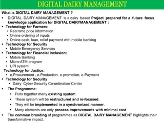 DIGITAL DAIRY MANAGEMENT | PPTX