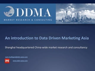 DDMA Market Research Credentials | PPT
