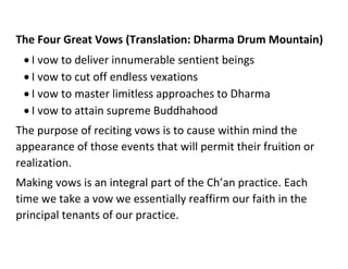 Four Great Vows in Buddhism - Translation: Dharma Drum Mountain (DDM) | PDF