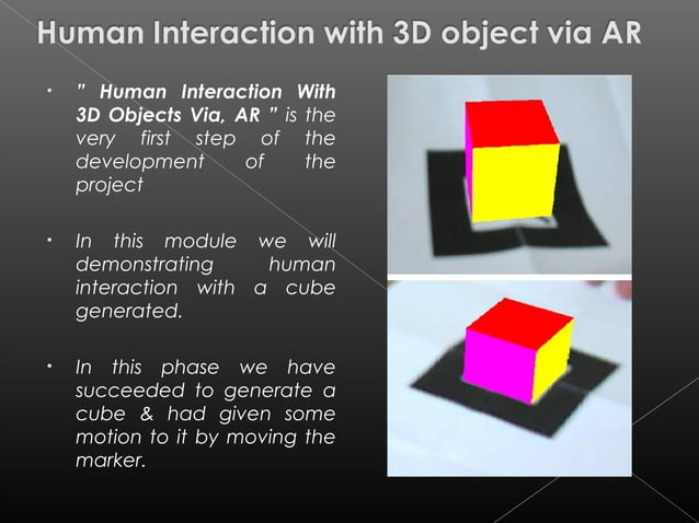 Digital Dynamic Markers in augmented Reality | PPT