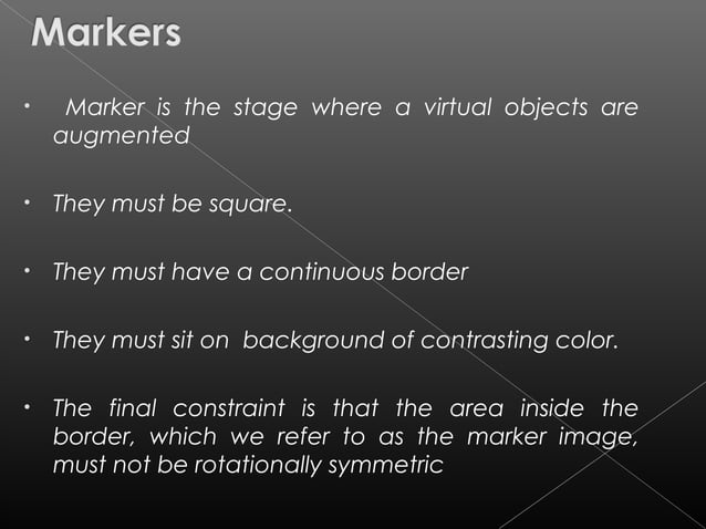 Digital Dynamic Markers in augmented Reality | PPT