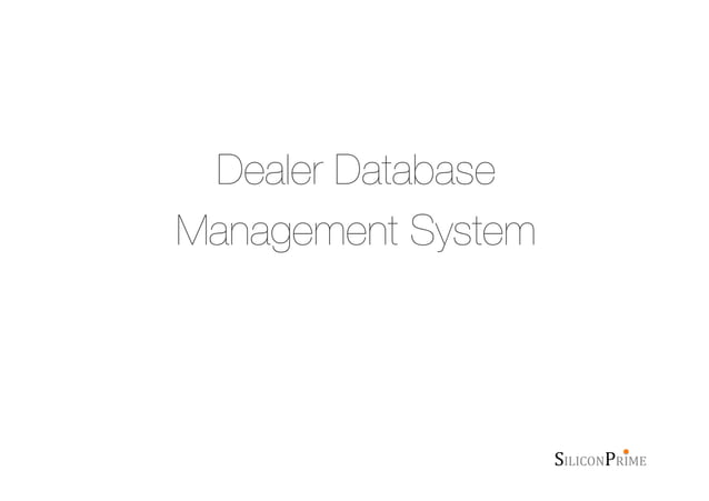 Dealer Database Management System | PDF