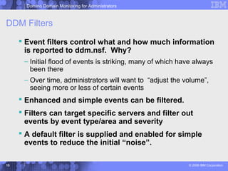 IBM Lotus Domino Domain Monitoring (DDM) | PPT