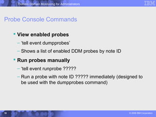 IBM Lotus Domino Domain Monitoring (DDM) | PPT