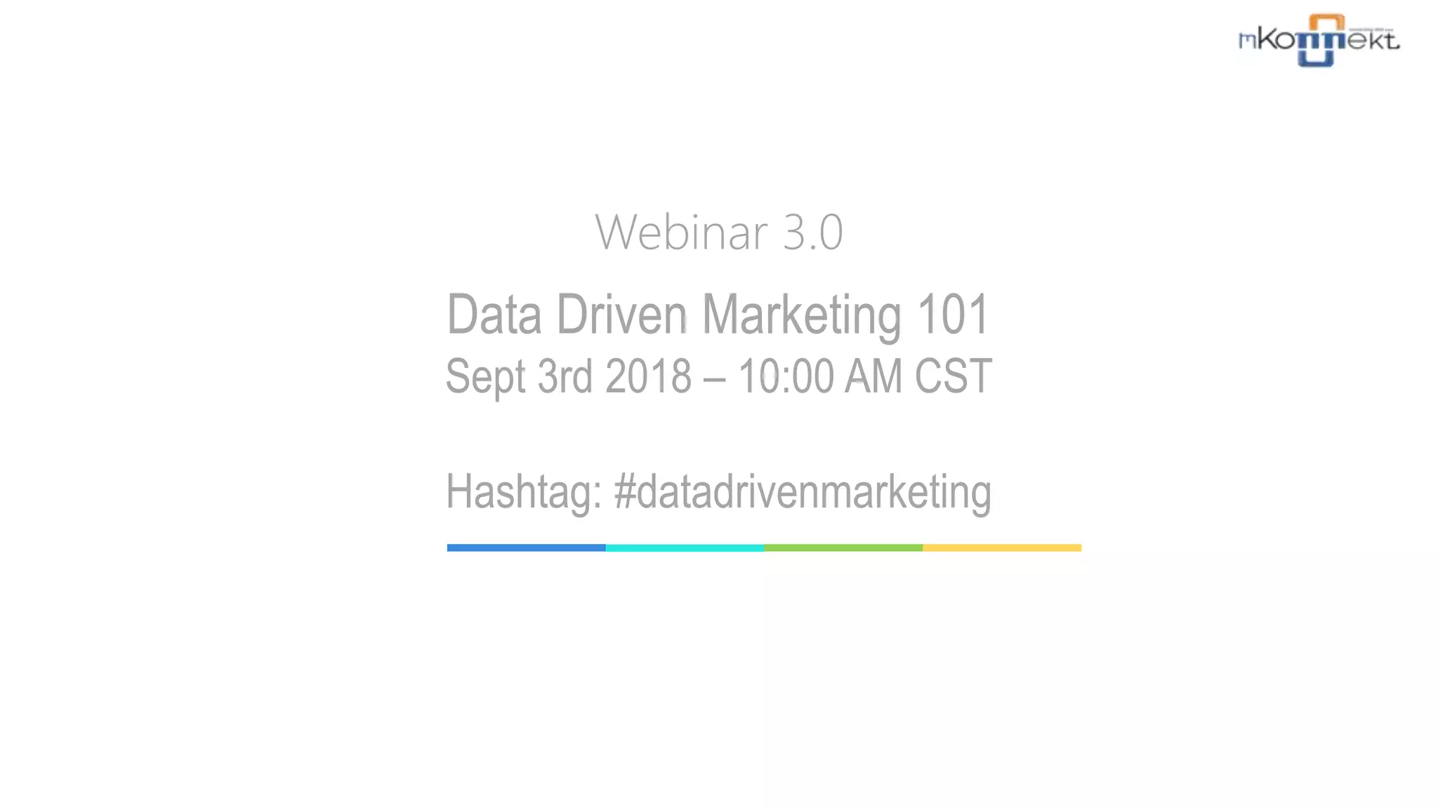 Data Driven Marketing Webinar | PPT