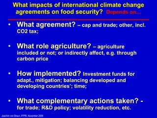 Climate Change, Agriculture, and Food Security | PPT