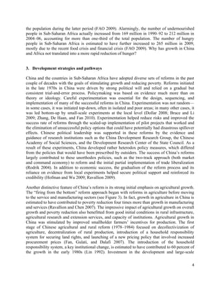 China’s Agricultural and Rural Development: Implications for Africa | DOC