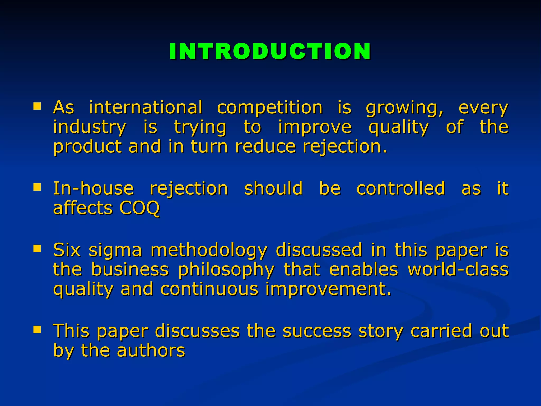 Six Sigma Case Study | PPS
