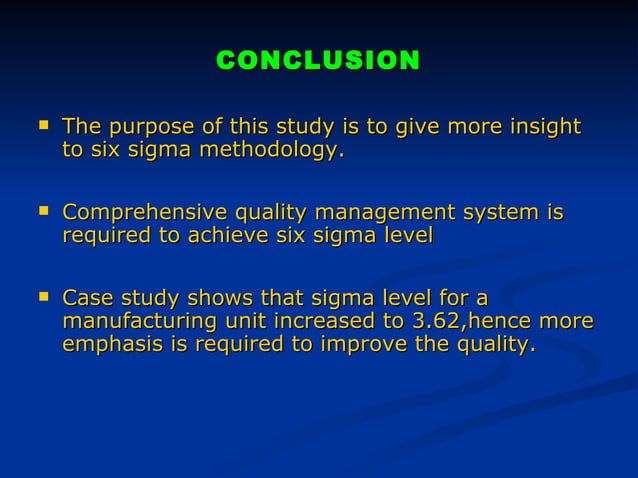 Six Sigma Case Study | PPS