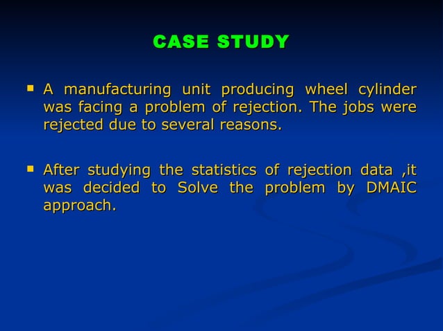 Six Sigma Case Study | PPS