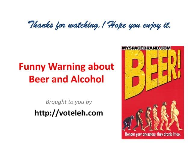 Funny Warning Signs about Beer and Alcohol | PDF