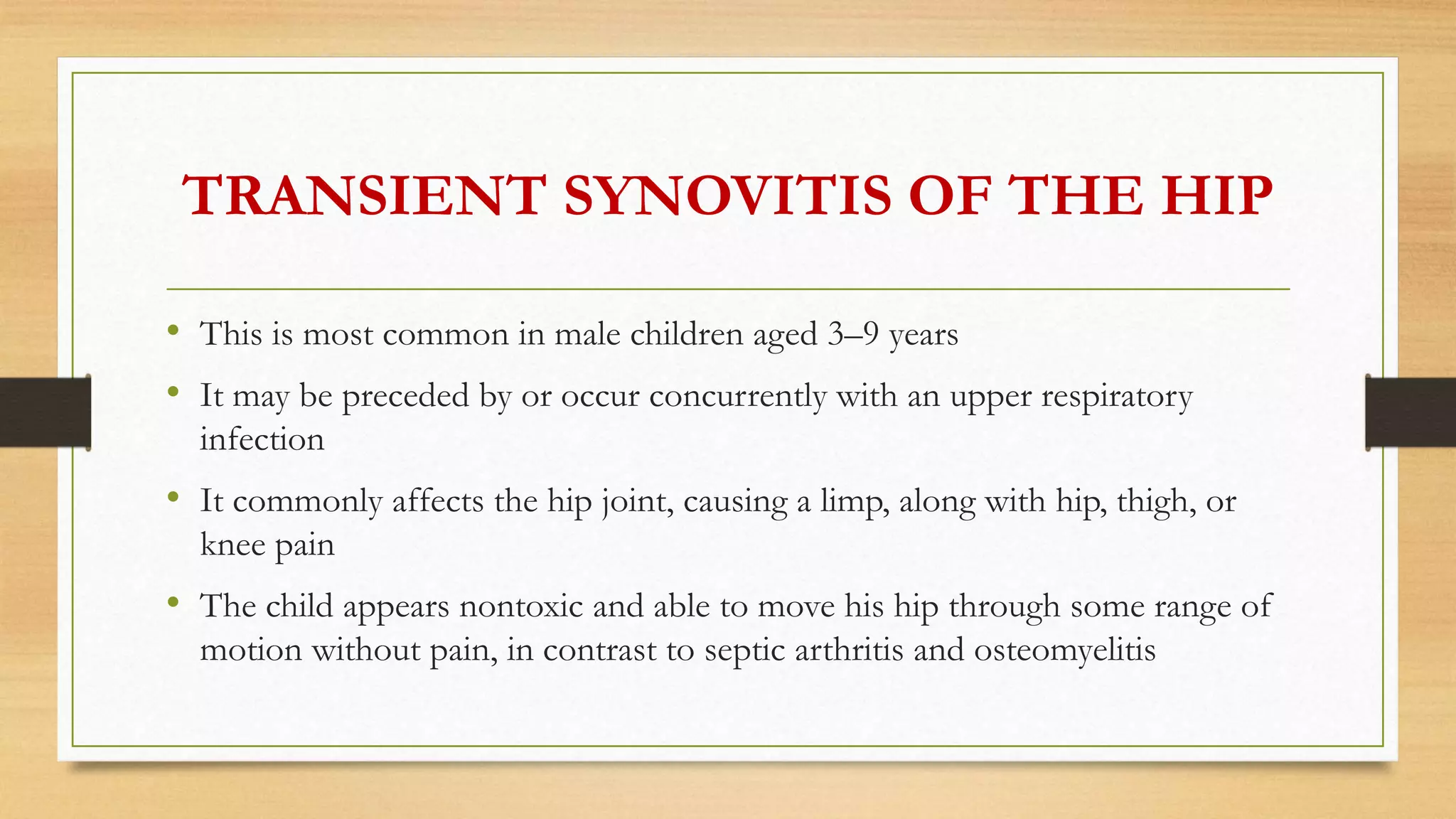 Differential Diagnosis of Arthritis in Children | PPTX
