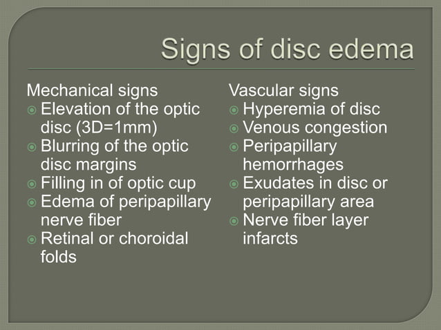 Dd of disc edema | PPT
