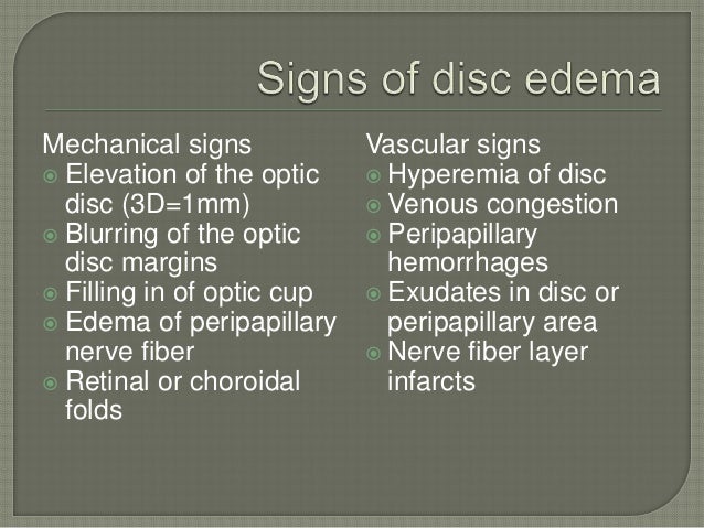 Dd of disc edema