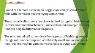 dd of round cell tumor histology -1.pptx