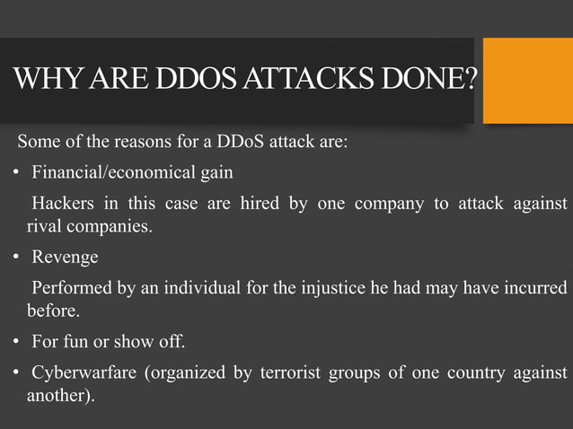 Distributed denial-of-service (DDoS) attack || Seminar Report @ gestyy ...