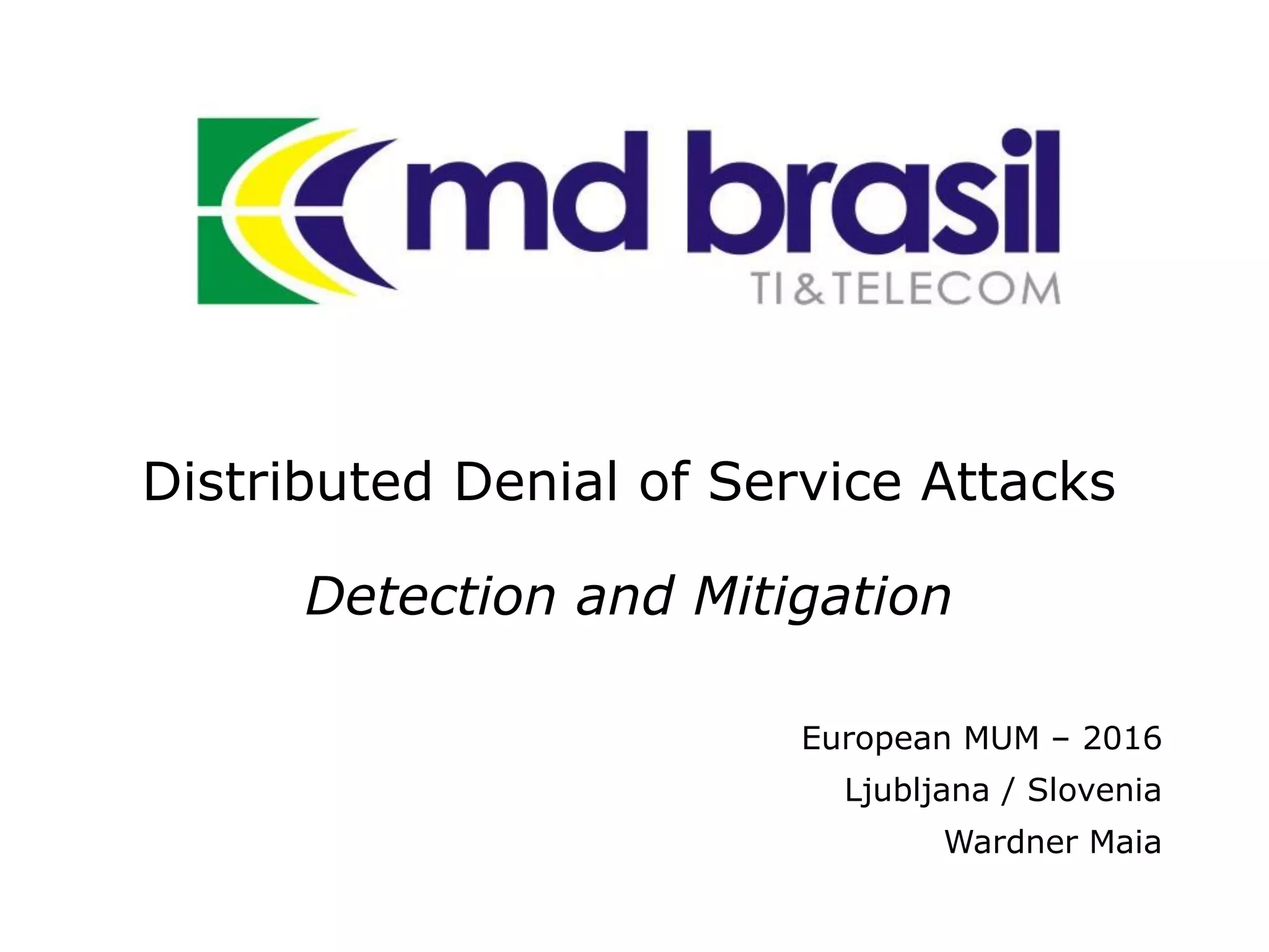 Distributed Denial Of Service Attack Detection And Mitigation Pdf