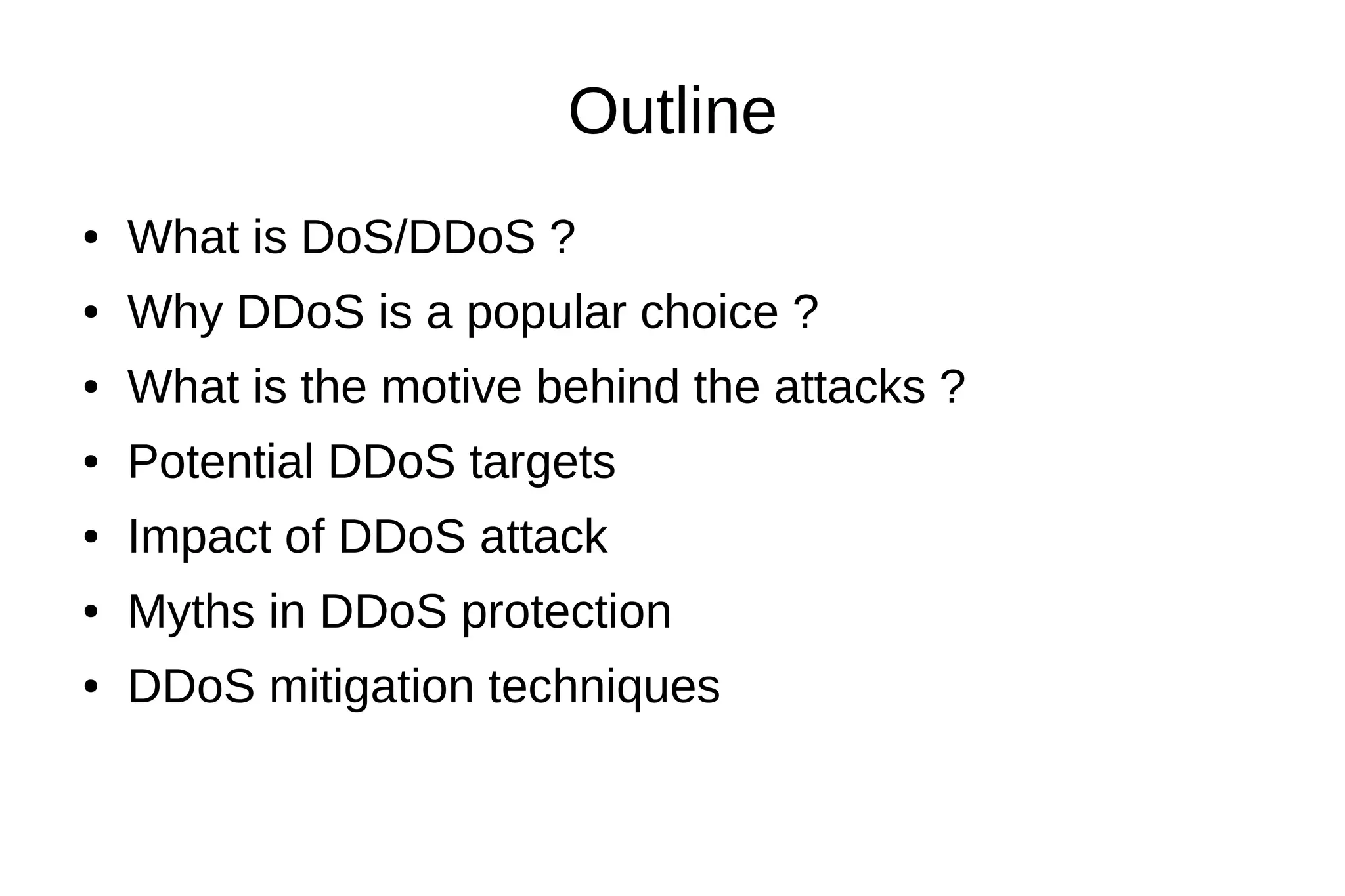 DDoS - unstoppable menace | ODP | Computer Networking | Computing