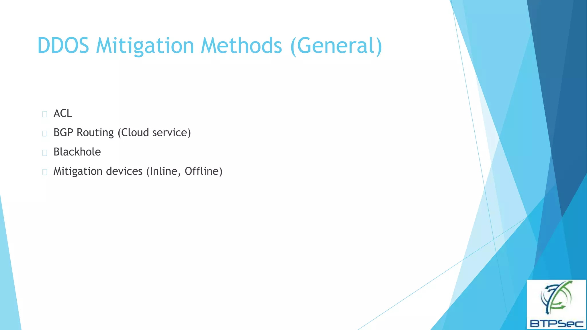 Ddos and mitigation methods.pptx (1) | PPTX