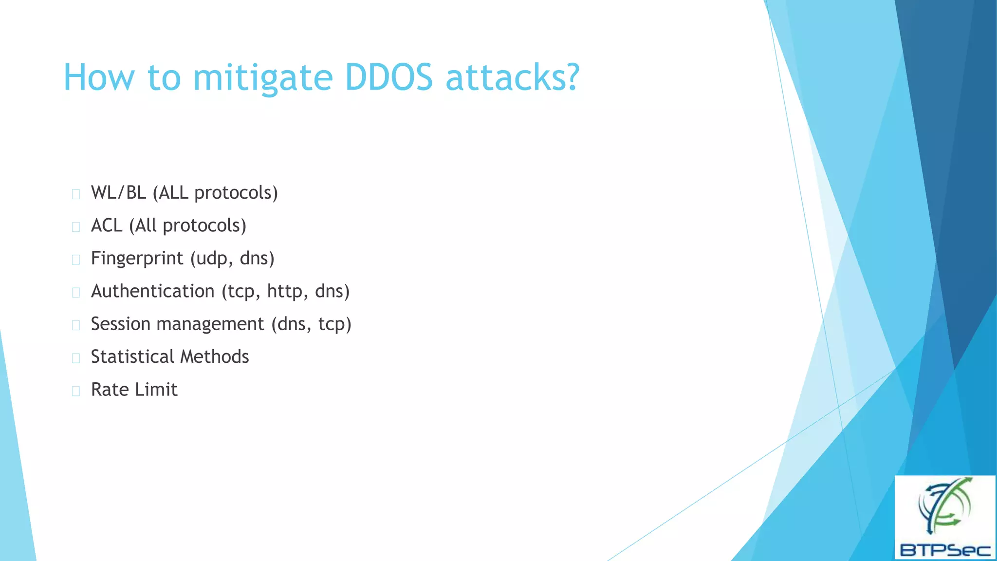 Ddos and mitigation methods.pptx (1) | PPTX