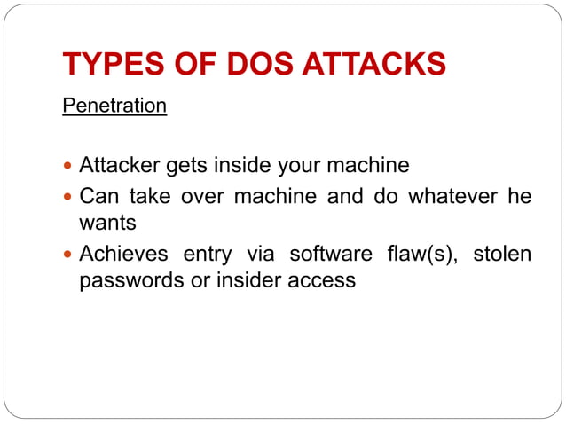 D dos attack | PPT