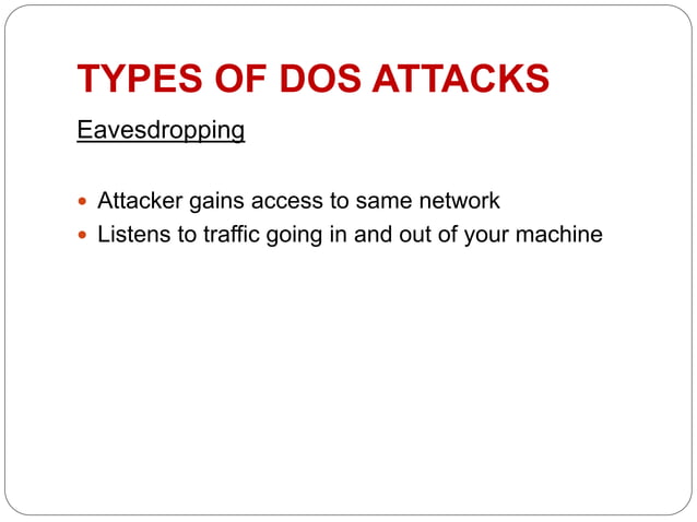 D dos attack | PPT