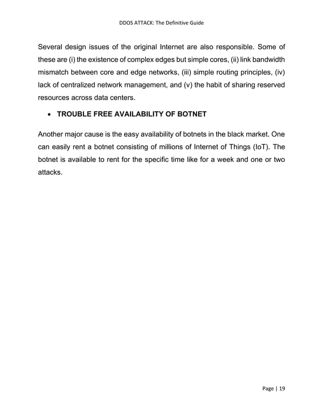 An Ultimate Guide to DDos Attacks: Detection, Prevention and Mitigation | PDF