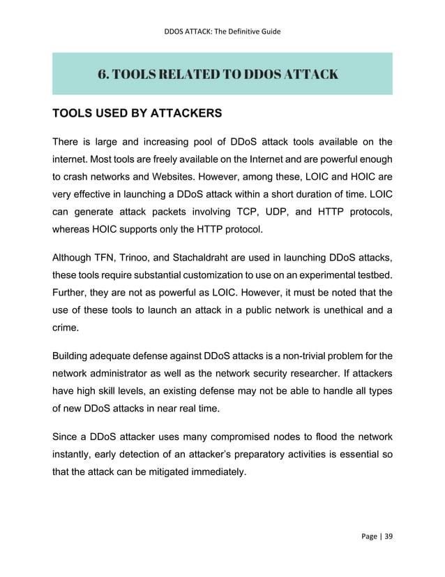 An Ultimate Guide to DDos Attacks: Detection, Prevention and Mitigation | PDF