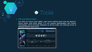 DDoS dengan LOIC, HOIC dan Slowloris.pl