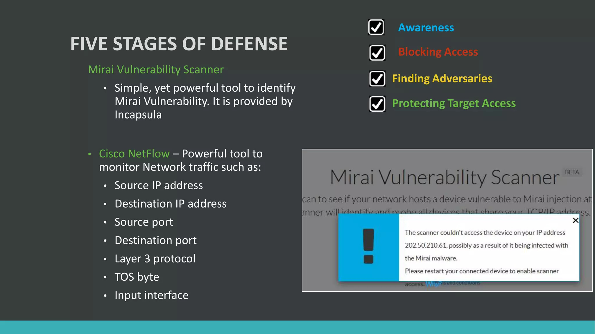 DDOS ATTACK - MIRAI BOTNET | PPTX