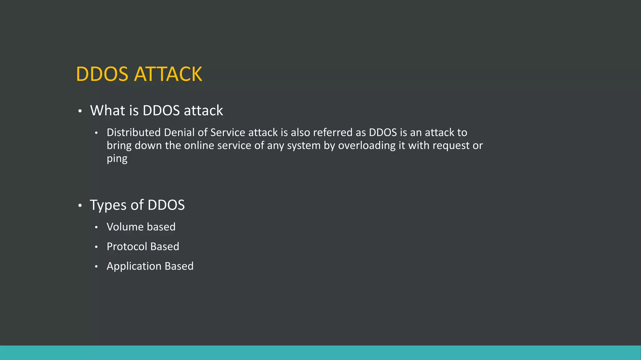 DDOS ATTACK - MIRAI BOTNET | PPTX