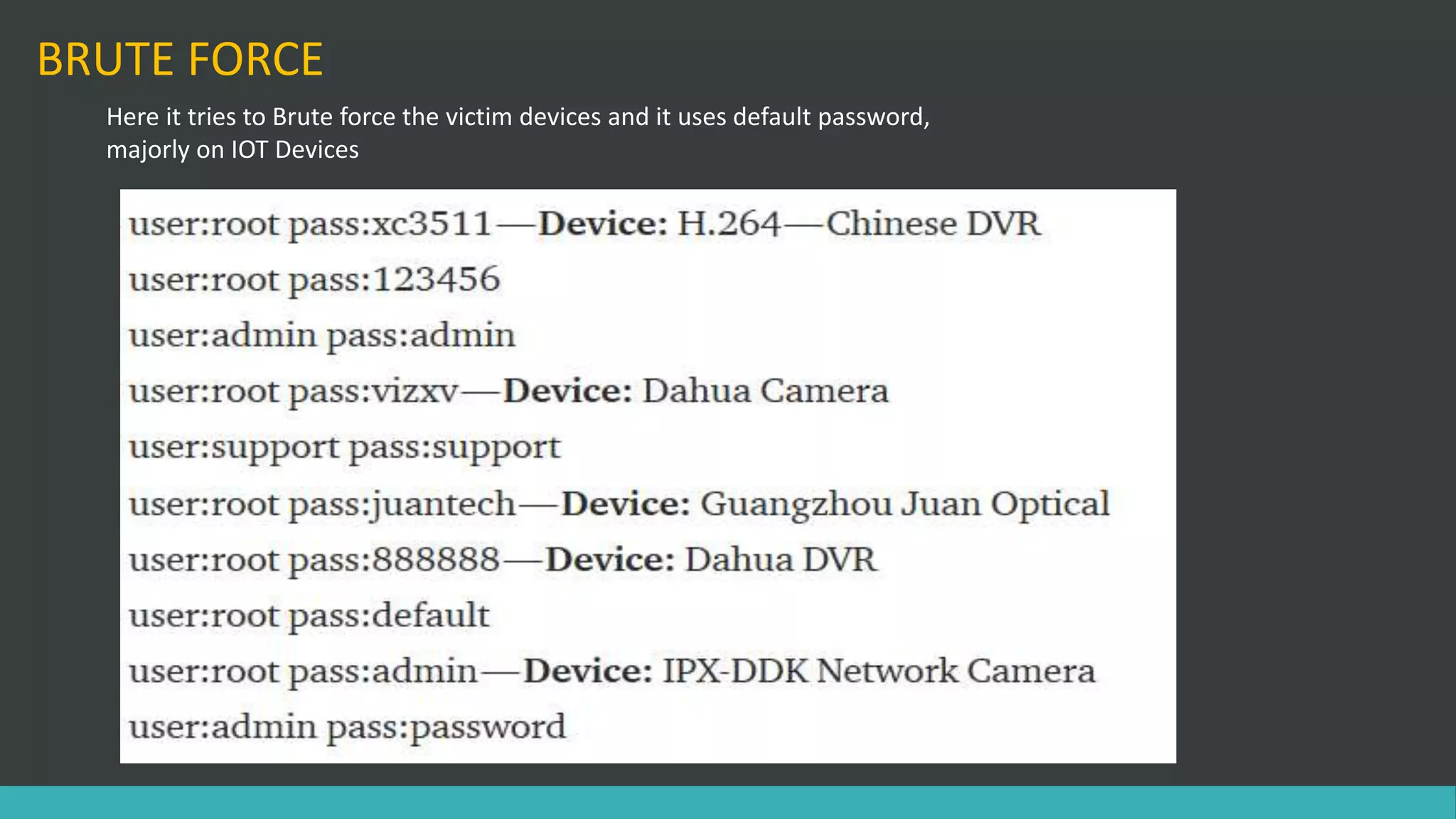 DDOS ATTACK - MIRAI BOTNET | PPTX