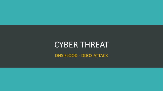 DDOS ATTACK - MIRAI BOTNET | PPTX
