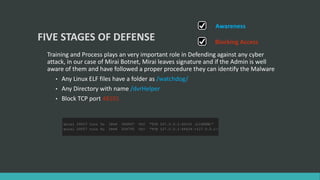 DDOS ATTACK - MIRAI BOTNET | PPTX