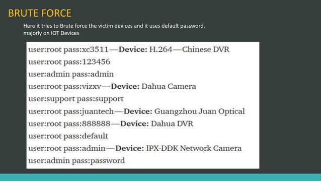 DDOS ATTACK - MIRAI BOTNET | PPTX