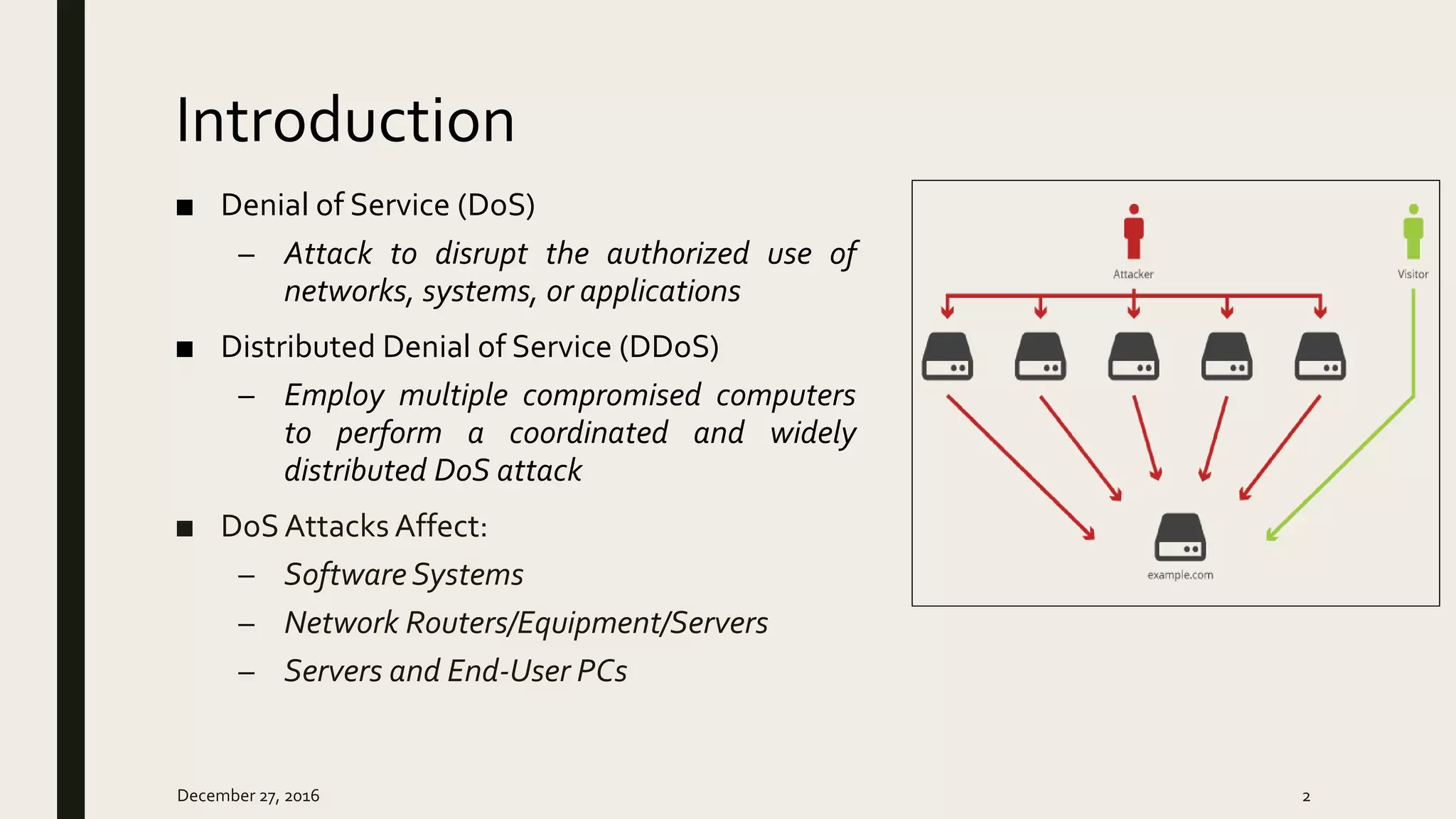 DDoS - Distributed Denial of Service | PPTX