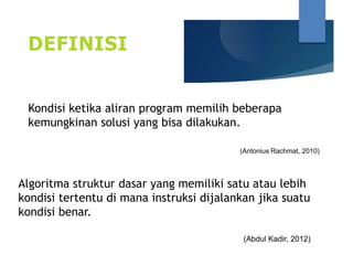 Ddp percabangan if else - switch case | PPTX