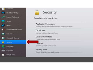 BlackBerry Empire DDPB Sideload Walkthrough - PlayBook | PPT