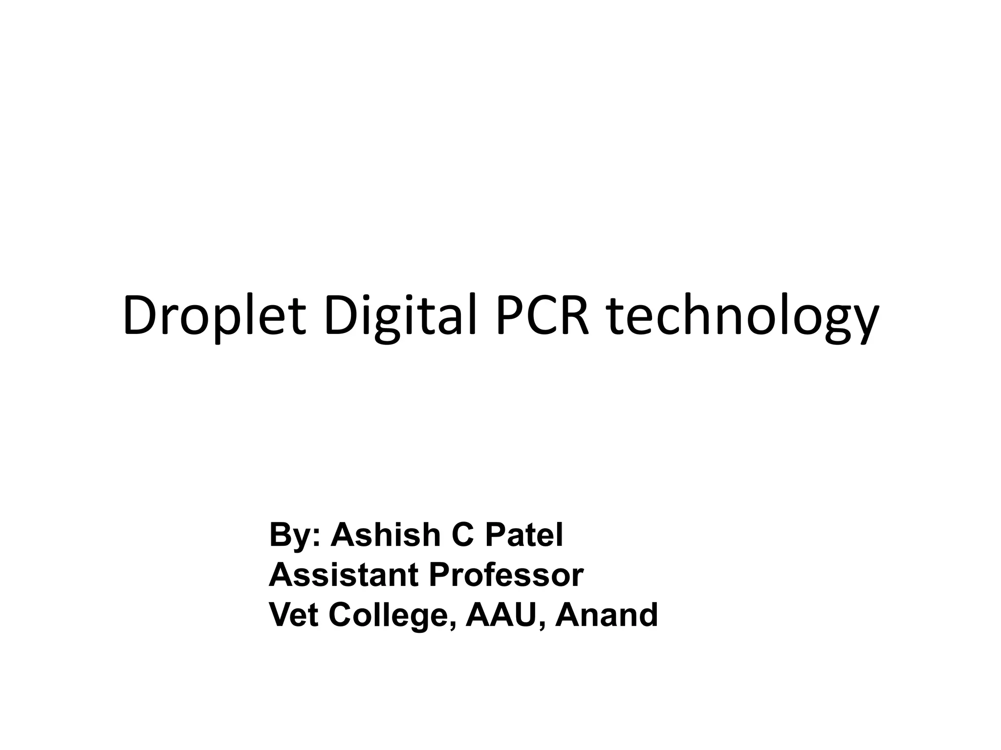 Digital Droplet PCR | PPTX