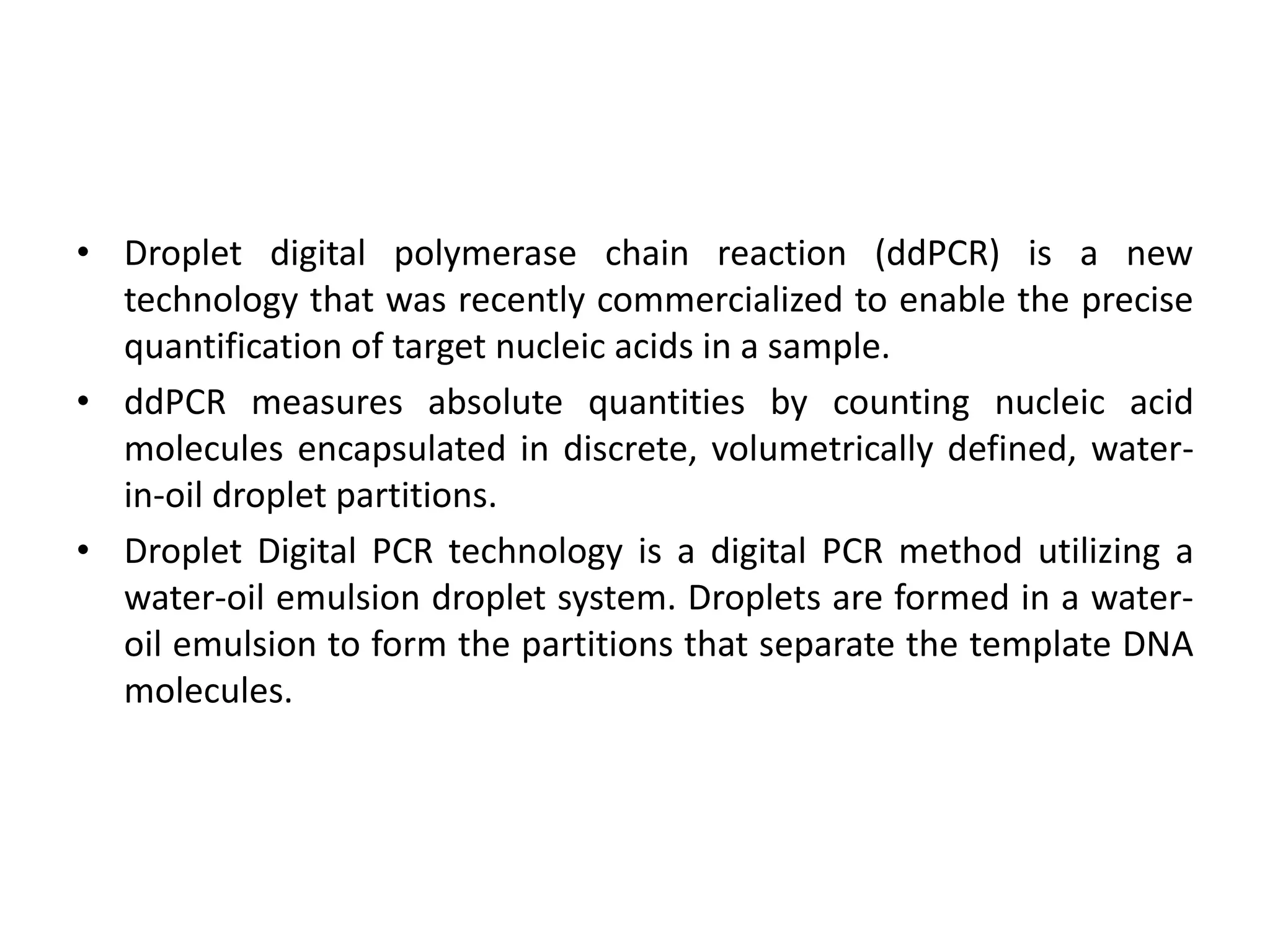 Digital Droplet PCR | PPTX