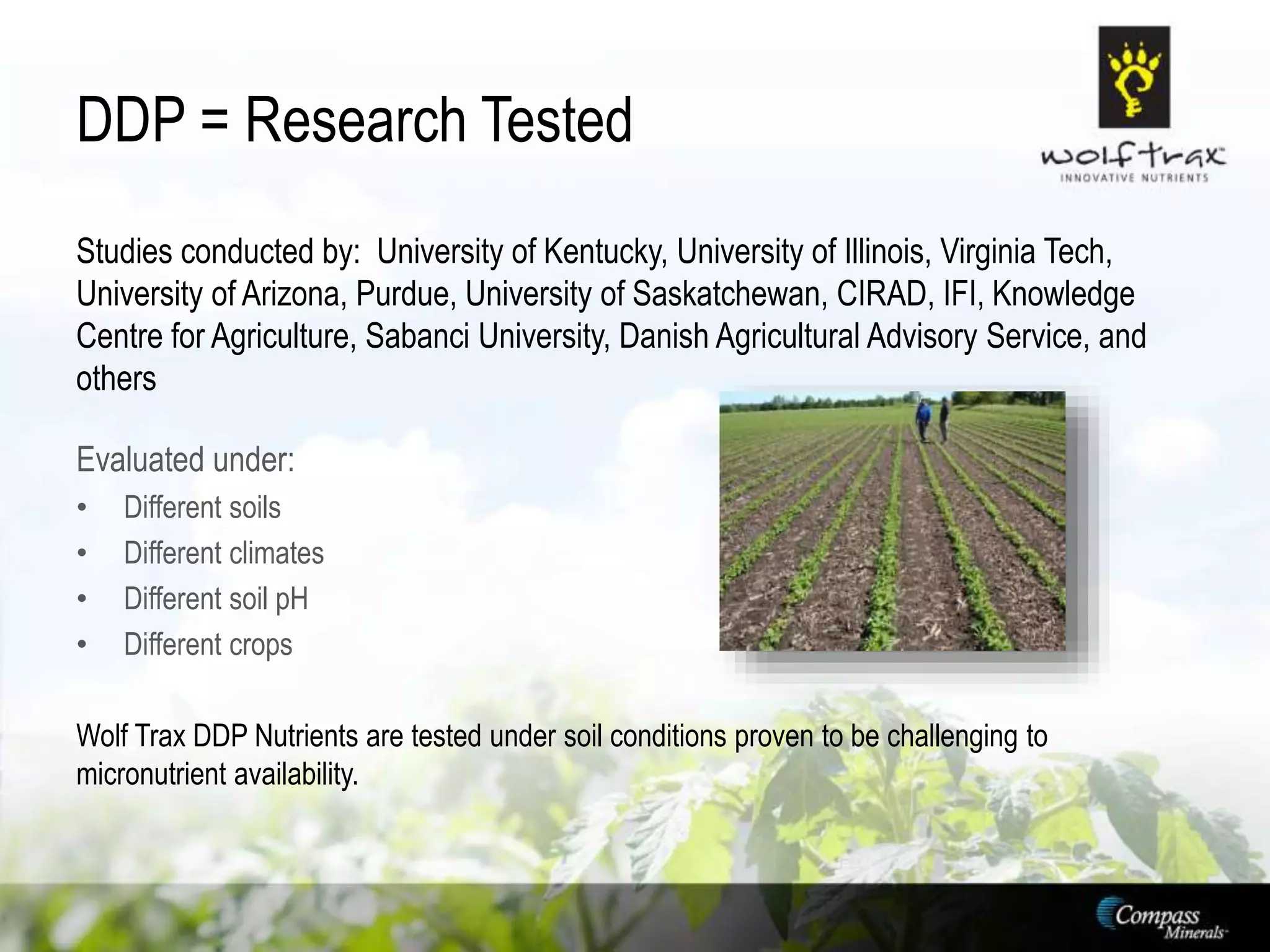 Intro to DDP & Specialty Crops | PPTX | Agriculture | Industries