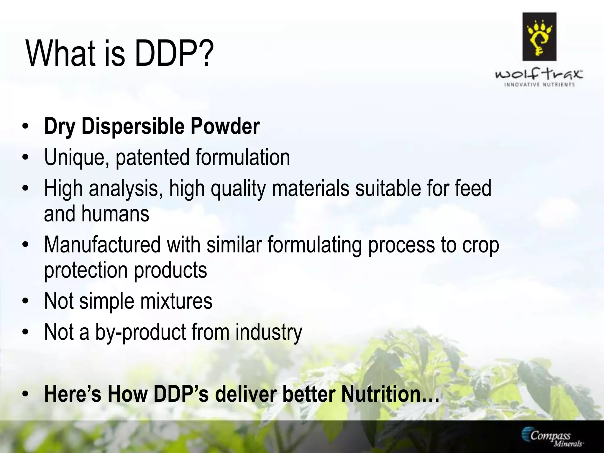 Intro to DDP & Specialty Crops | PPTX | Agriculture | Industries
