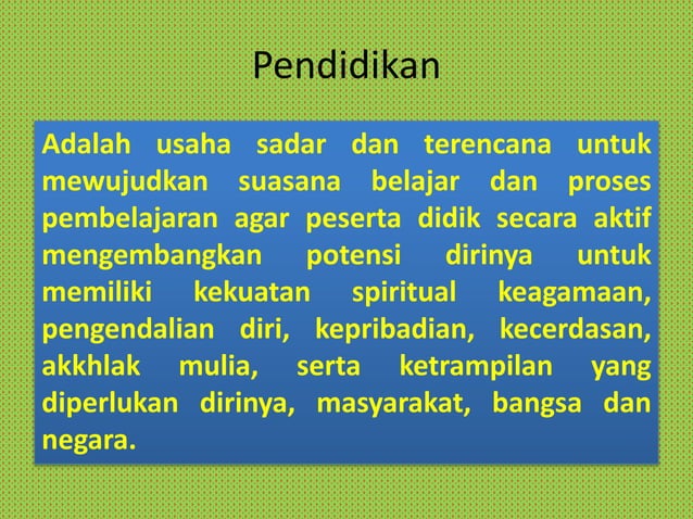 dasar-dasar pendidikan | PPT